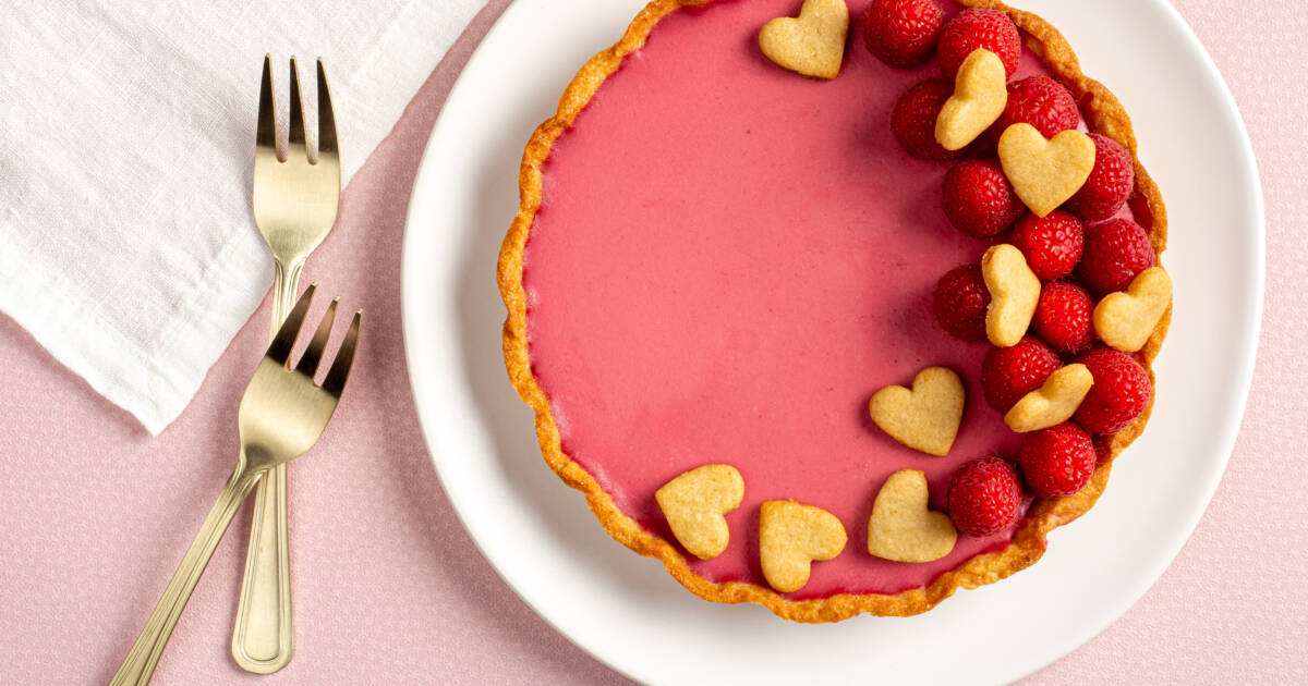 Tarte panna cotta framboises et eau de rose (pour deux) - Sucre Redpath ...